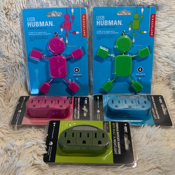 Computers, Laptops & Parts | Usb Hubs Triple Outlet Adapter Bundle Set ...